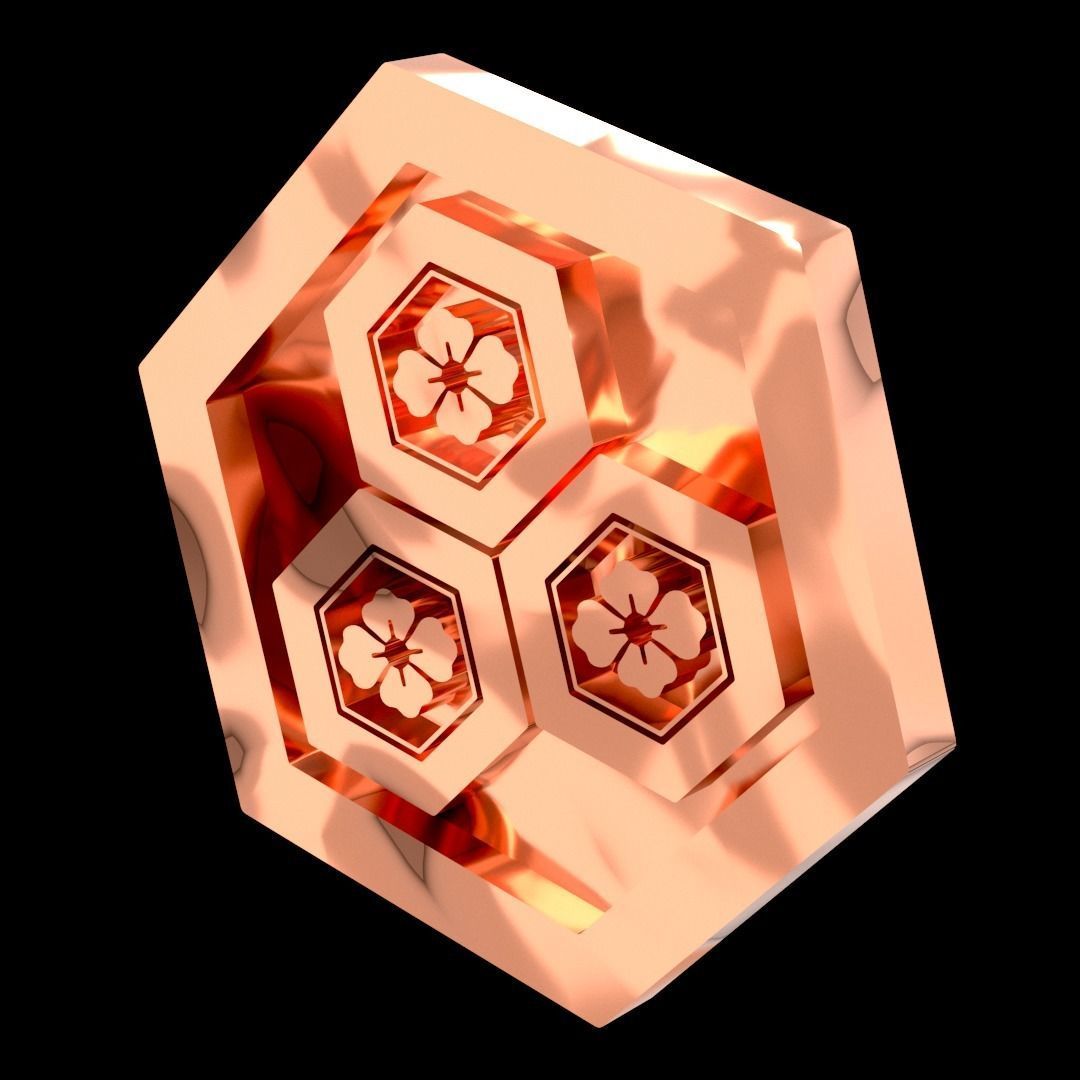 AZAI Kamon - Samurai Clan Crest 3D model | CGTrader