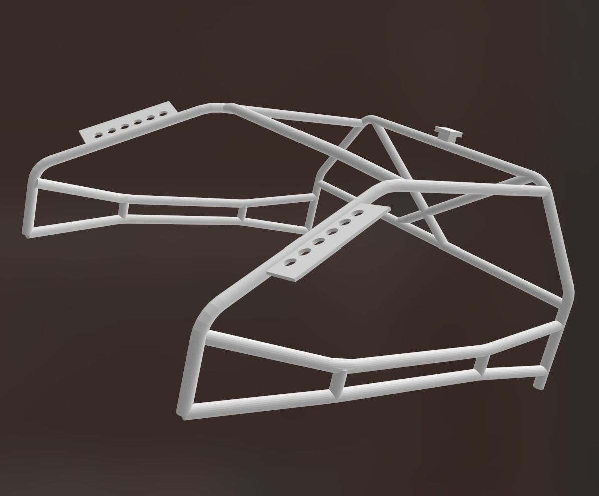 10th scale RC Drift bodyshell roll cage 3D model 3D printable | CGTrader
