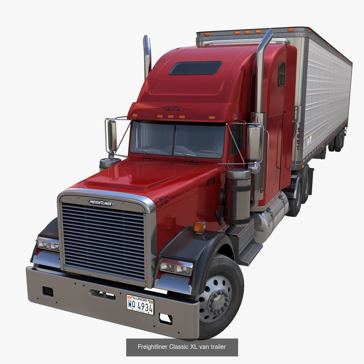3D Model Collection Freightliner Classic XL trucks VR / AR / low-poly ...