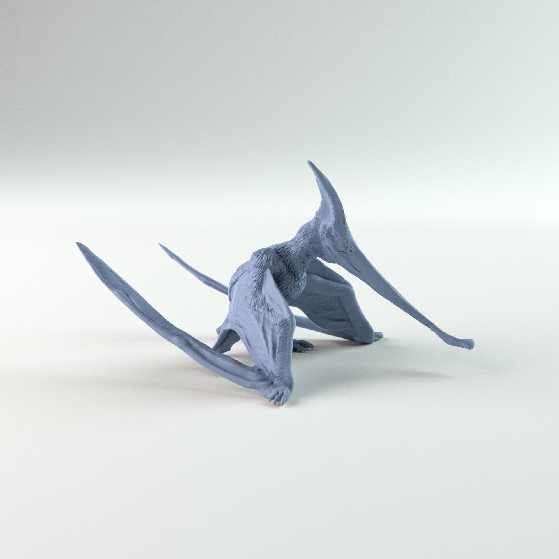 Pteranodon eating 1-35 scale pre-supported 3D model 3D printable | CGTrader