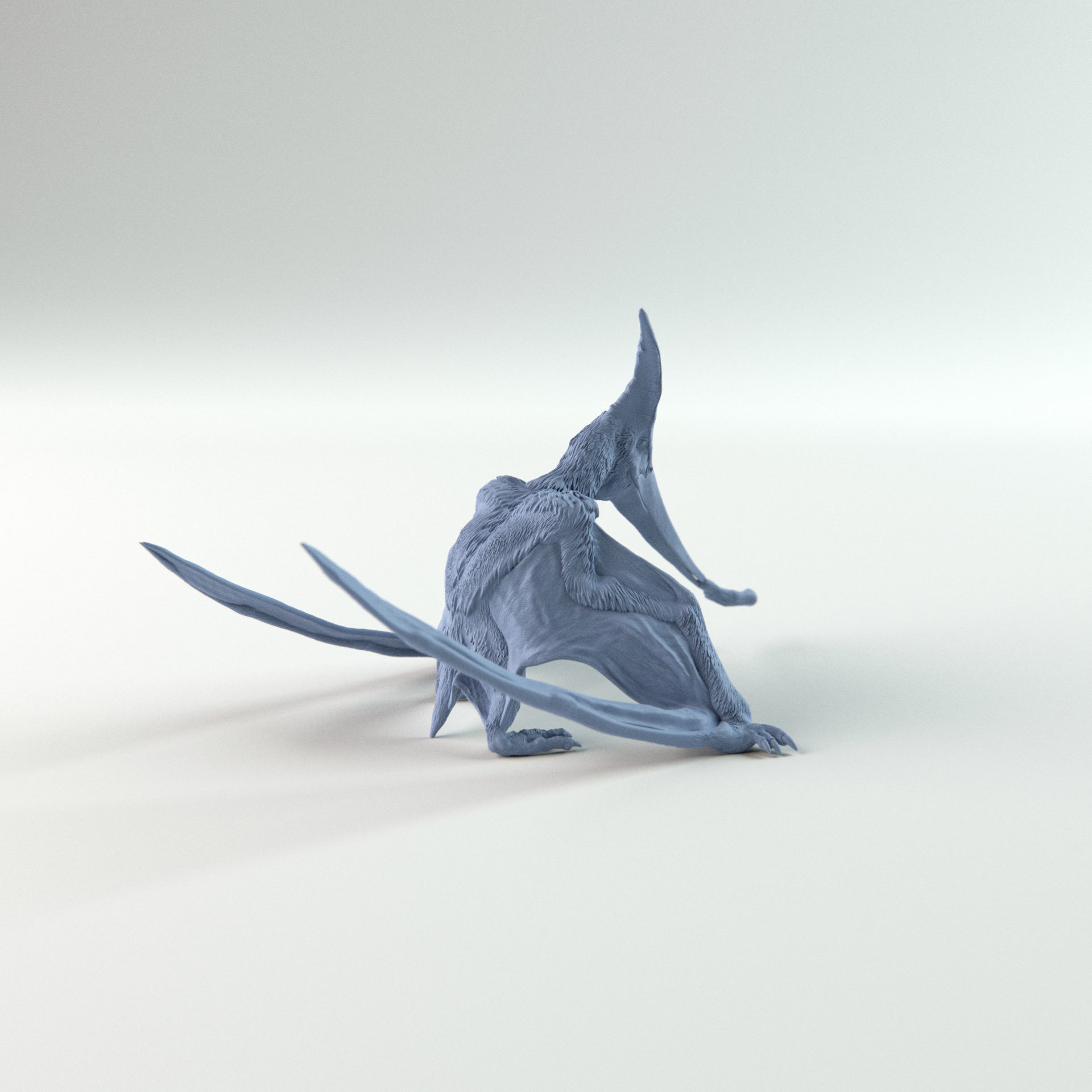 Pteranodon eating 1-35 scale pre-supported 3D model 3D printable | CGTrader