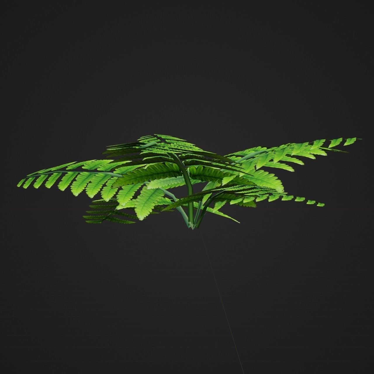 3D model Grass Fern Game Ready Low Poly VR / AR / low-poly | CGTrader