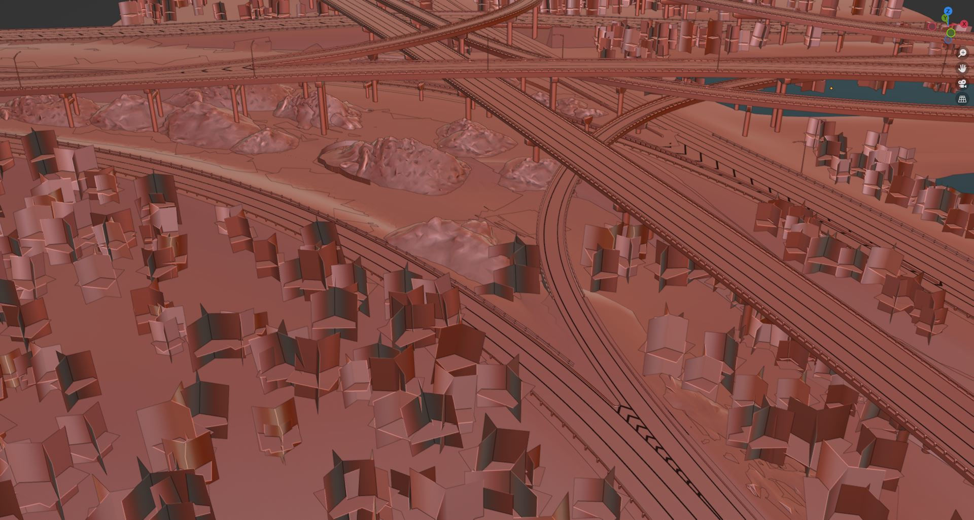 3D model I-95 Highway Interstate Miami Florida VR / AR / low-poly ...