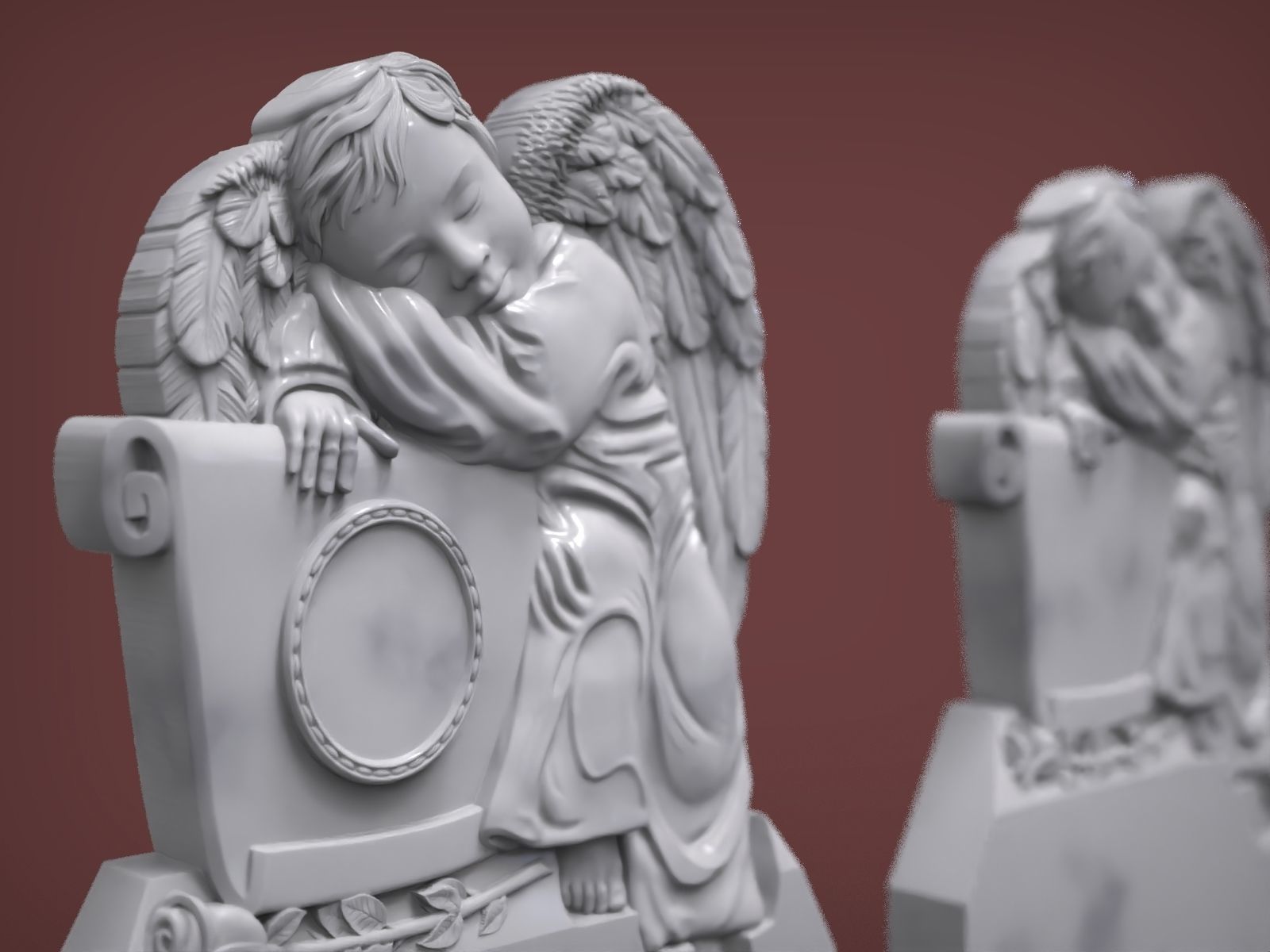 Baby Angel Monument 3D model 3D printable | CGTrader