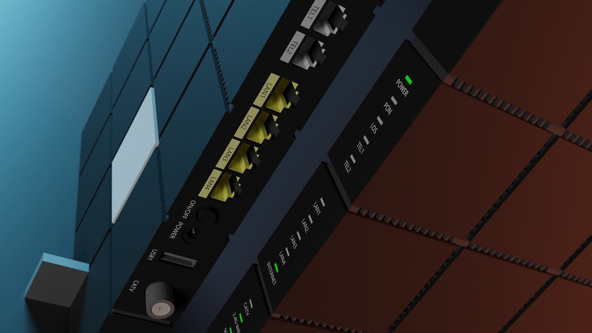 Vodafone Smart Router Huawei HG8247Q free VR / AR / low-poly 3D model ...