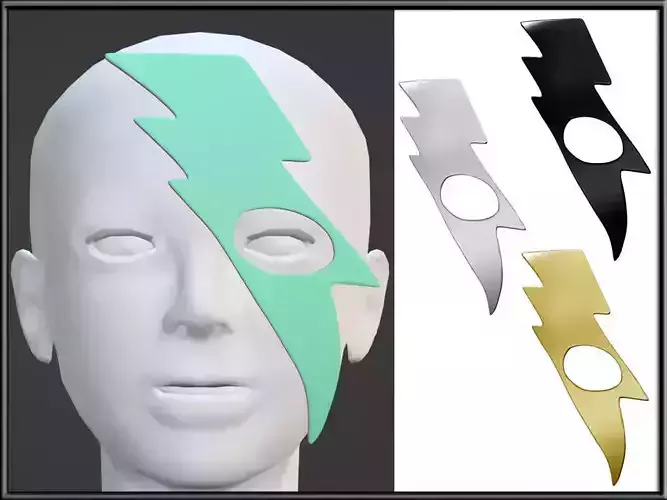 3D model Lighting Bolt Mask - Right and Left VR / AR / low-poly | CGTrader