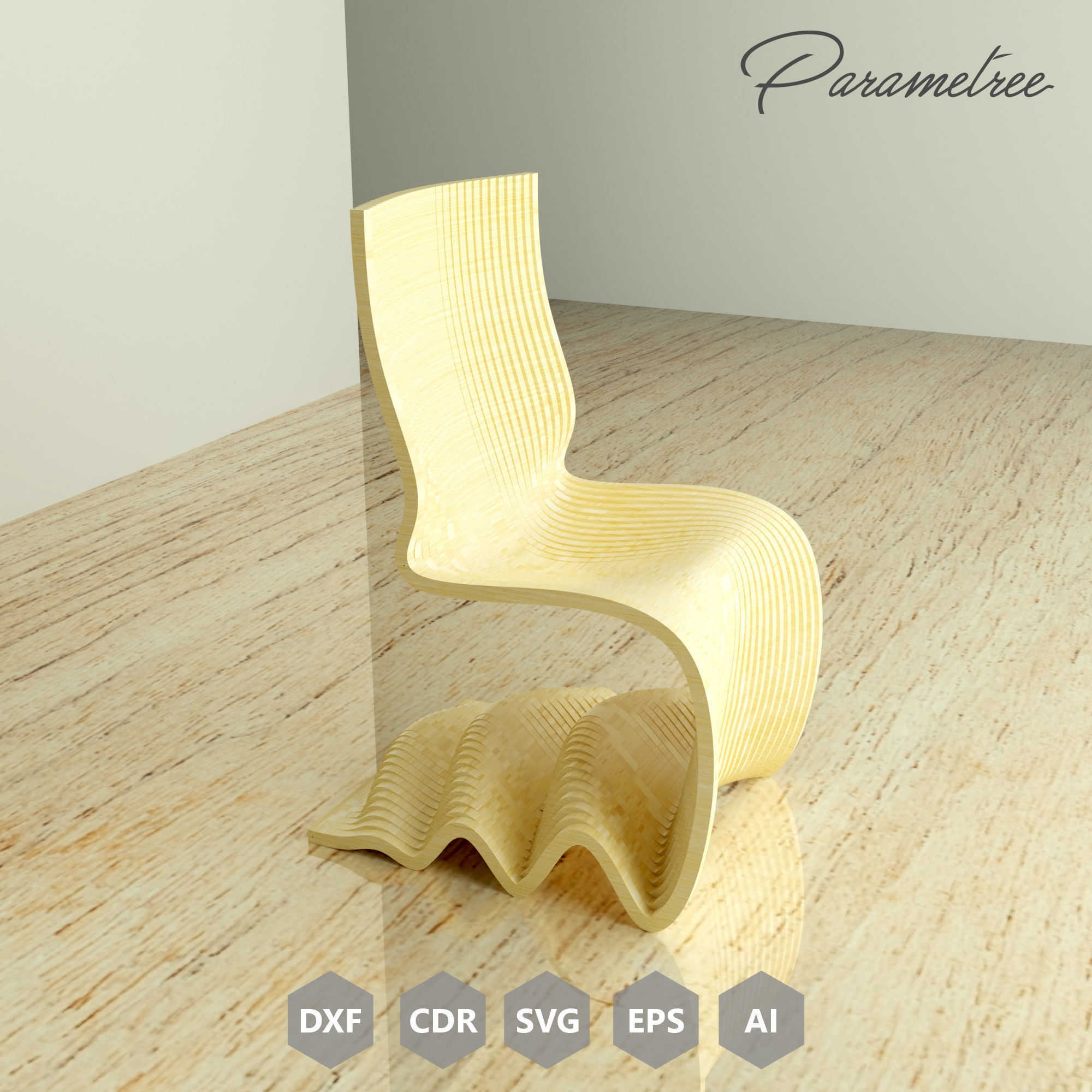Parametric Chair cobra Design DXF files 3D model | CGTrader