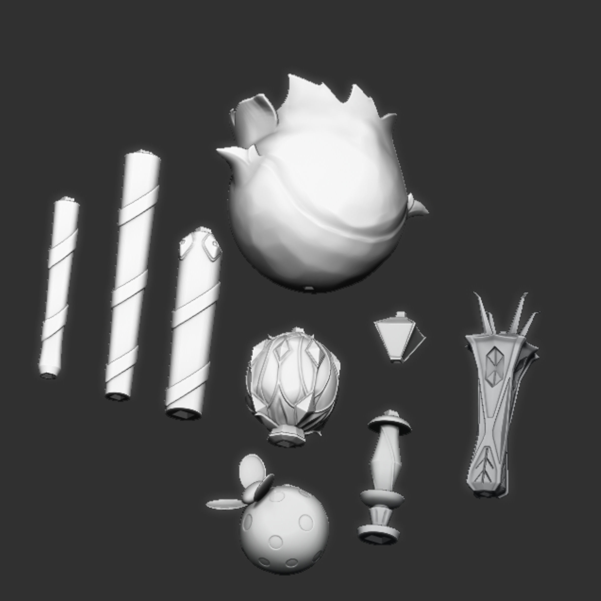 Friar Rush Staff STL 3D model 3D printable | CGTrader