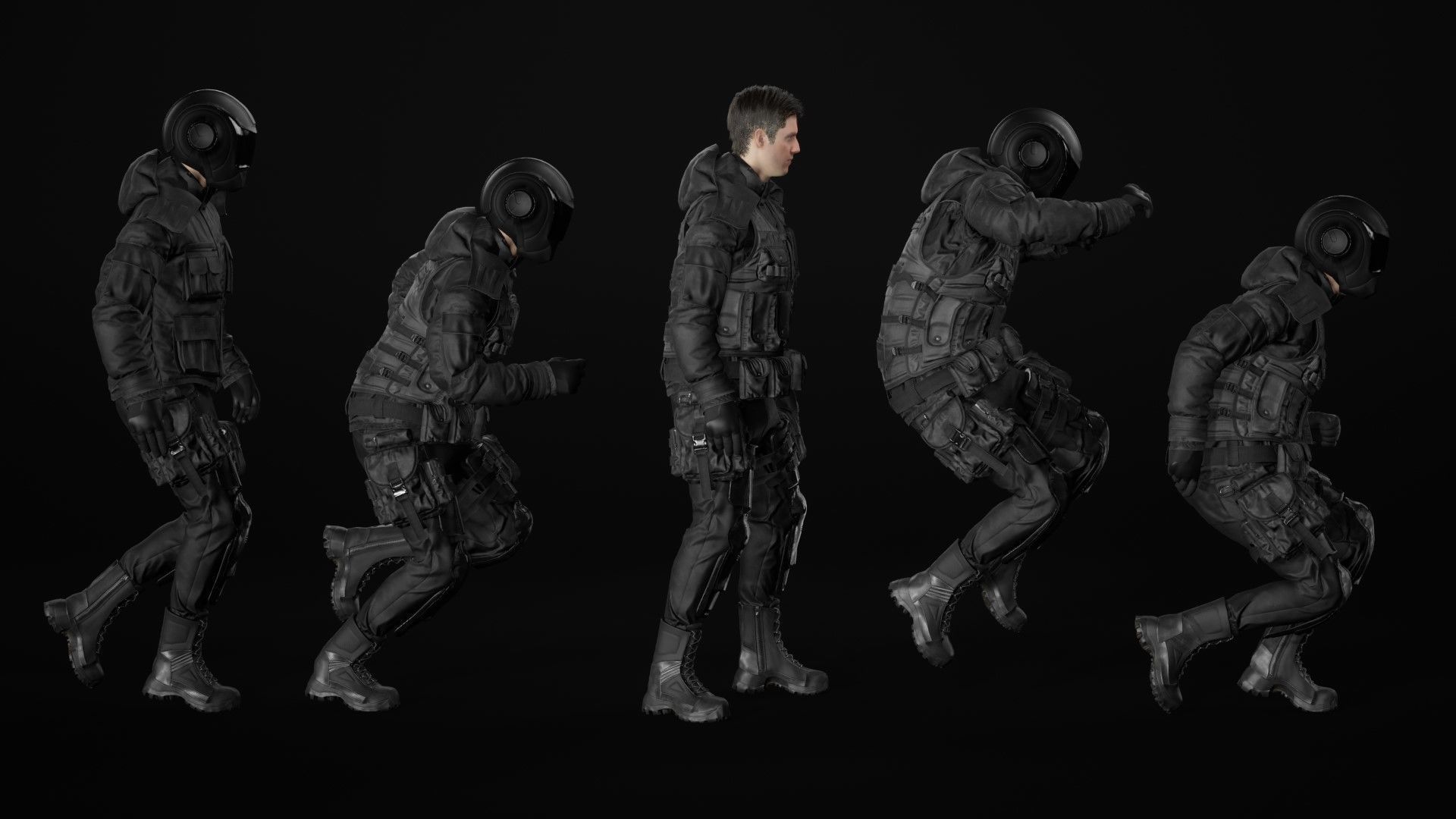 3D model Man - Military Outfit 5 - Modular - Rigged - Animated VR / AR ...