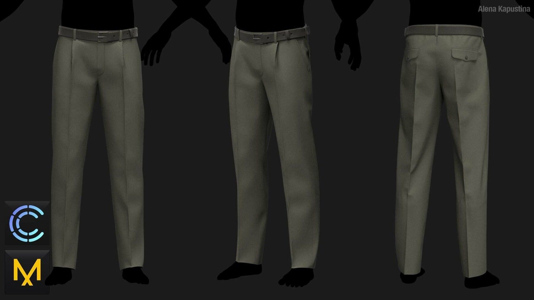 Male pants pack Marvelous Designer Clo 3D project 3D model | CGTrader