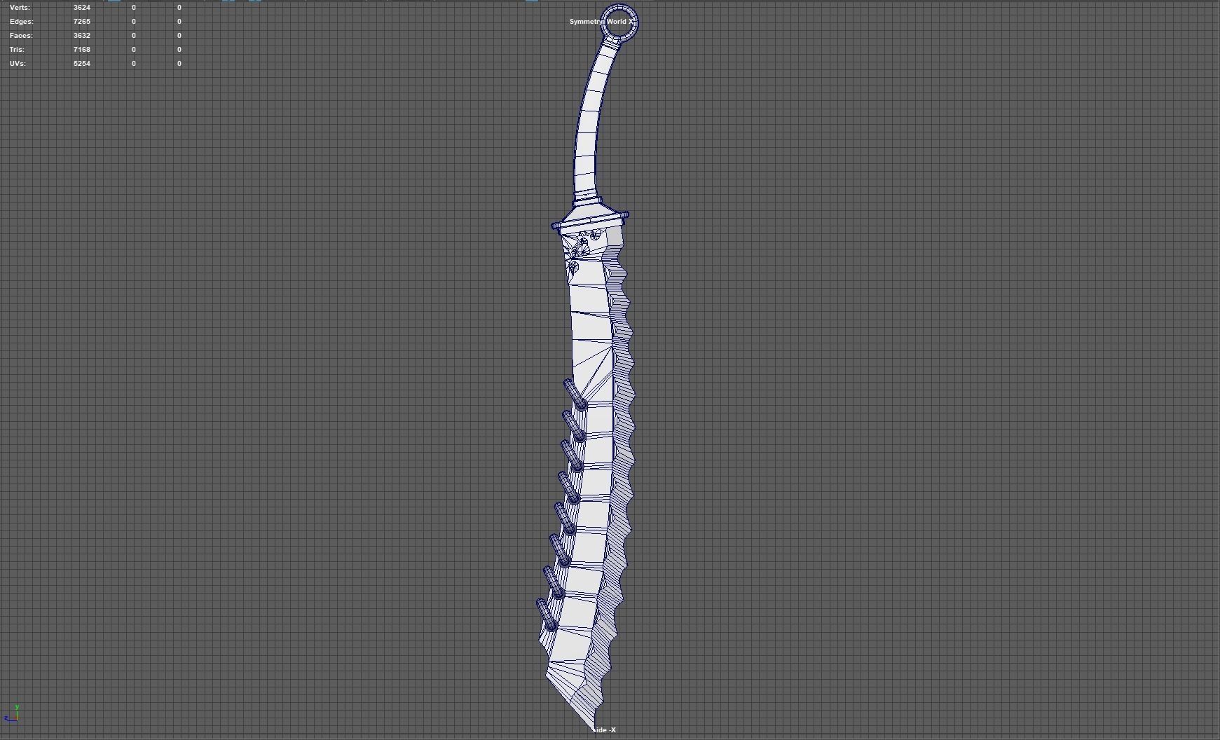 3D model Jagged Dao Sword VR / AR / low-poly | CGTrader