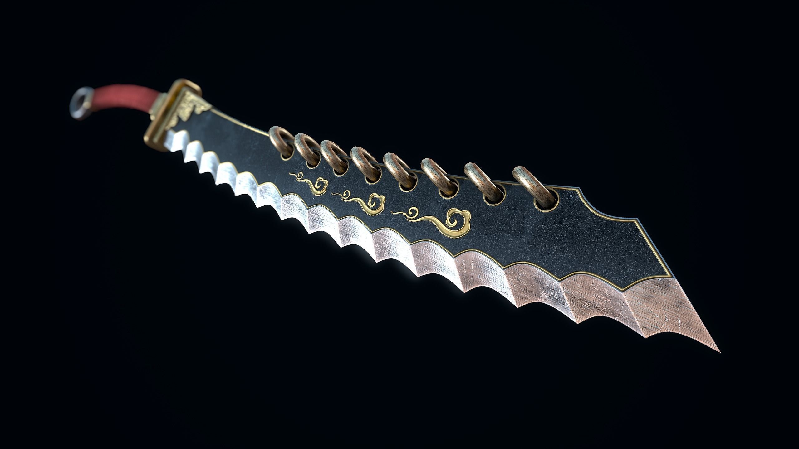 3D model Jagged Dao Sword VR / AR / low-poly | CGTrader