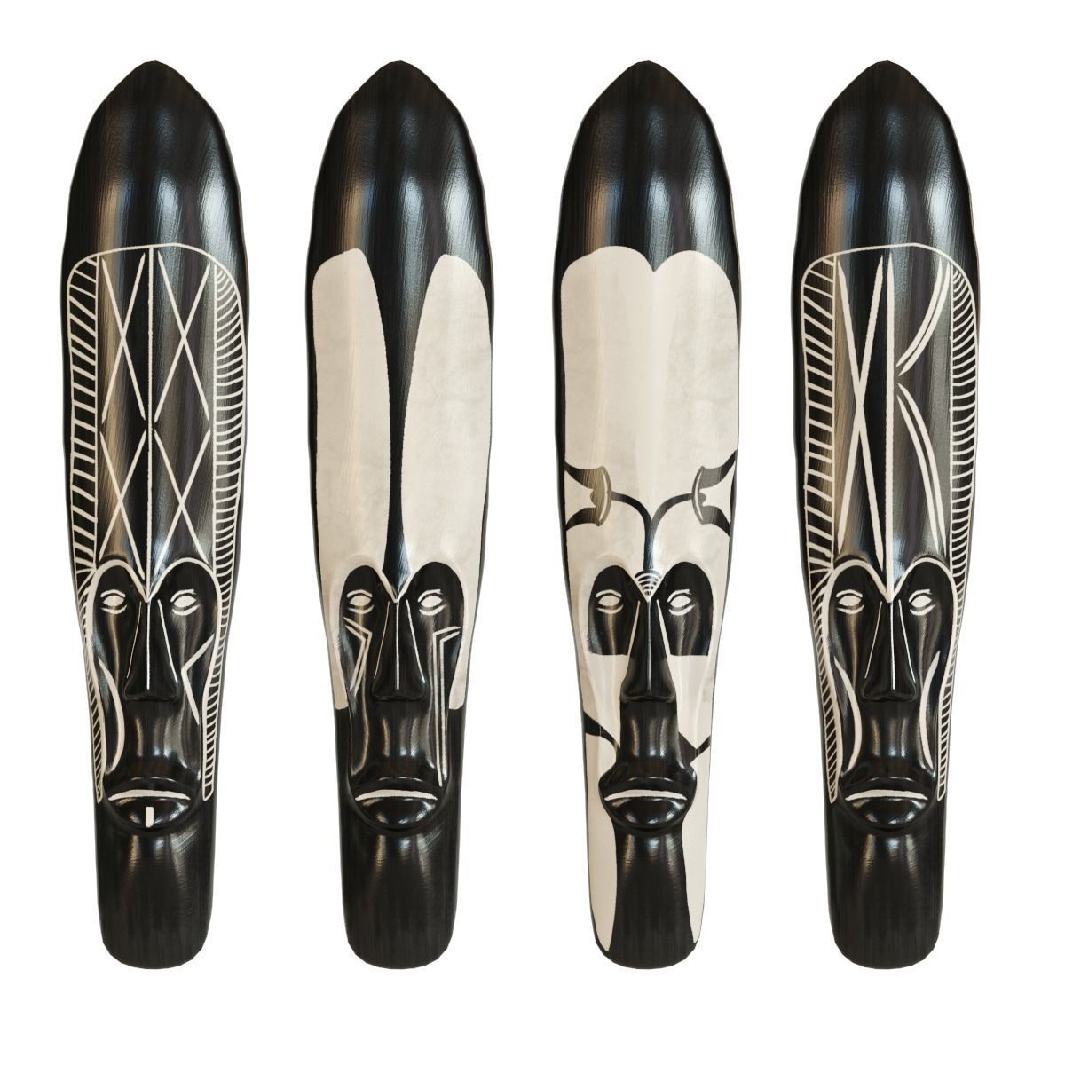 African mask Cameroon Set 3D model | CGTrader