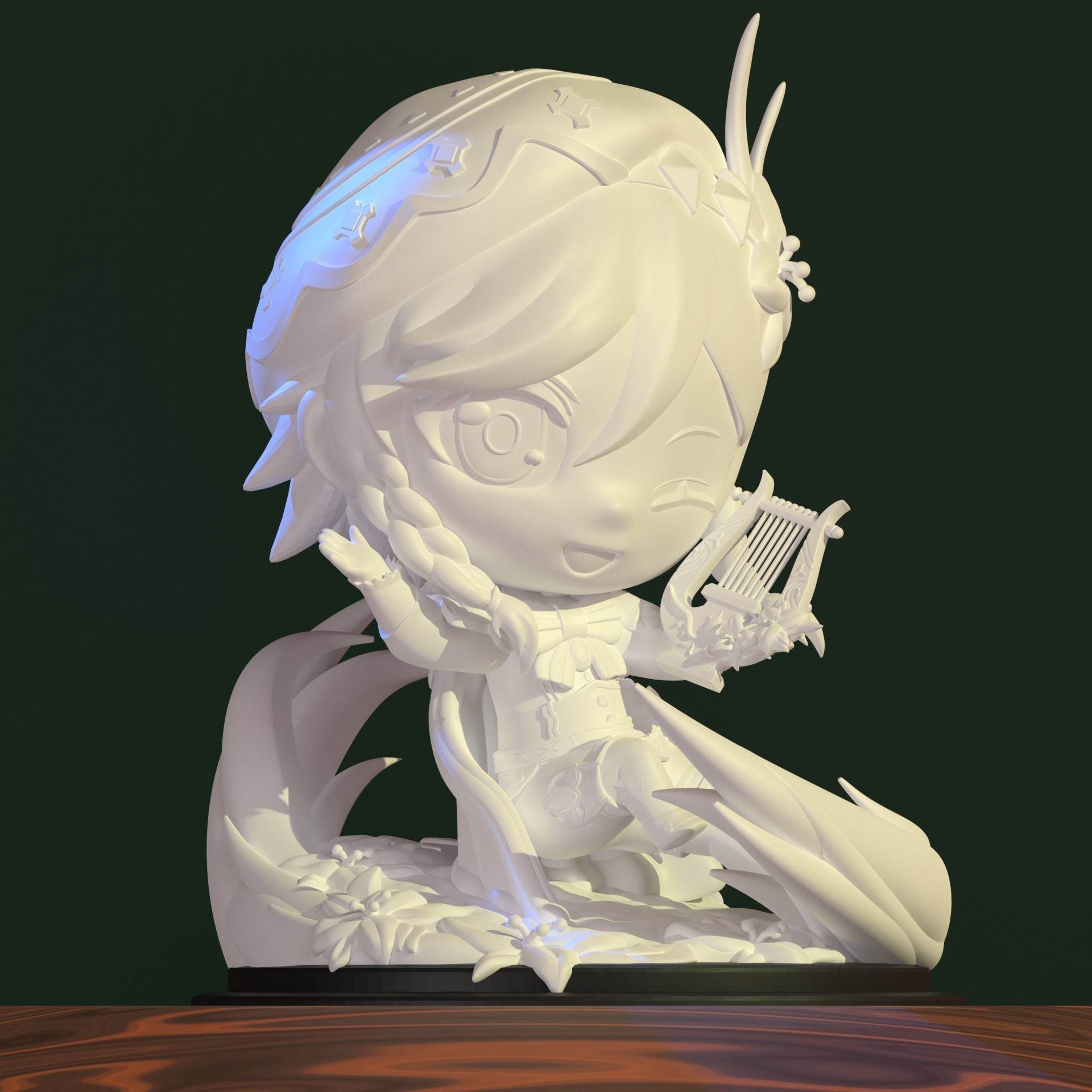 VENTI - GENSHIN IMPACT - ESTILO CHIBI 3D model 3D printable | CGTrader