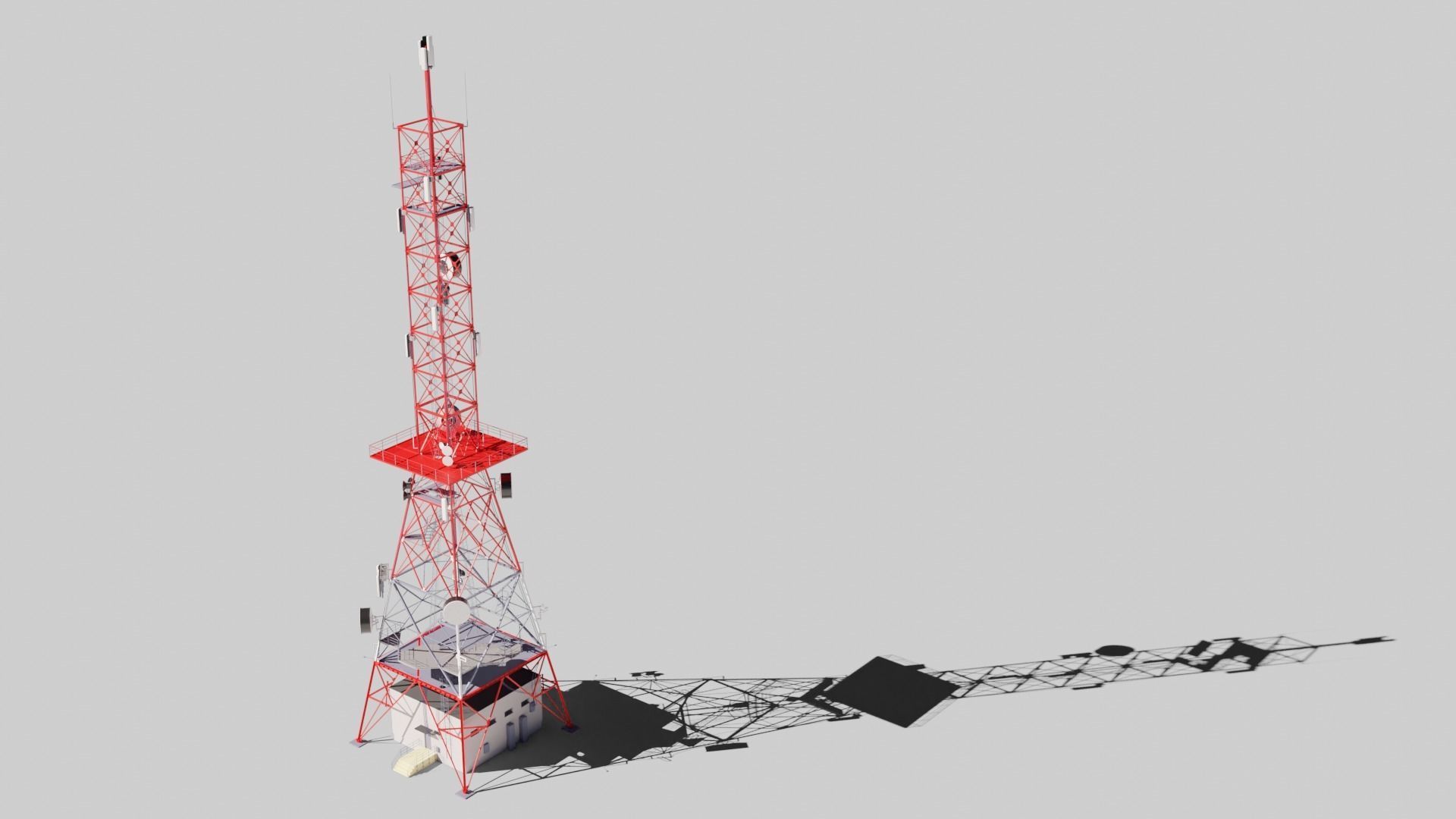 3D model Radio Tower Antenna 01 VR / AR / low-poly | CGTrader
