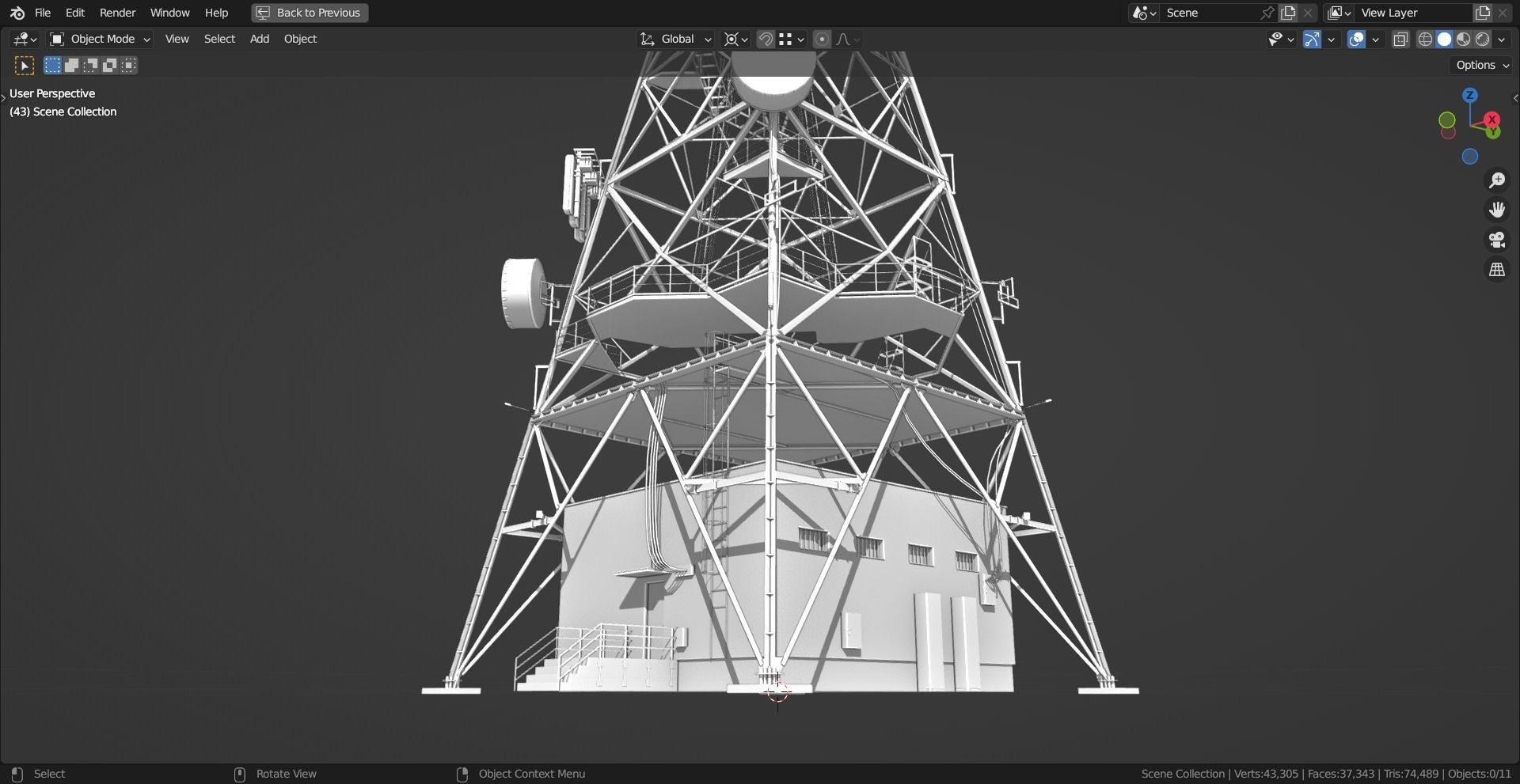3D model Radio Tower Antenna 01 VR / AR / low-poly | CGTrader