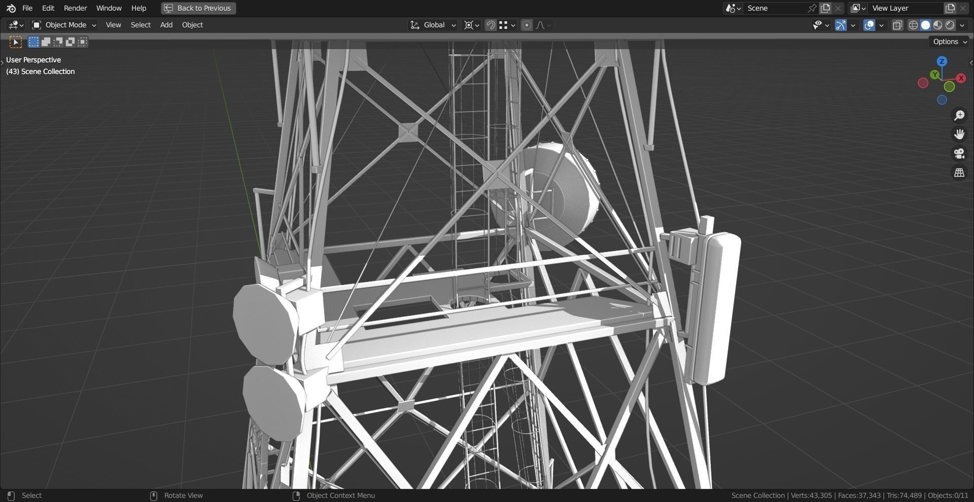 3D model Radio Tower Antenna 01 VR / AR / low-poly | CGTrader