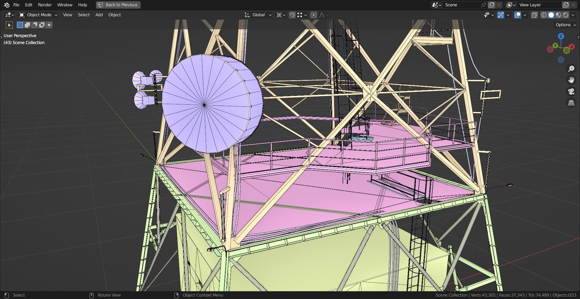 3D model Radio Tower Antenna 01 VR / AR / low-poly | CGTrader