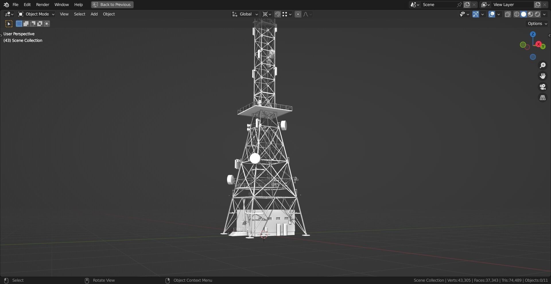 3D model Radio Tower Antenna 01 VR / AR / low-poly | CGTrader