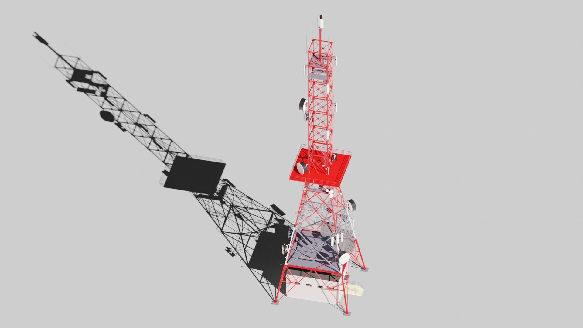 3D model Radio Tower Antenna 01 VR / AR / low-poly | CGTrader