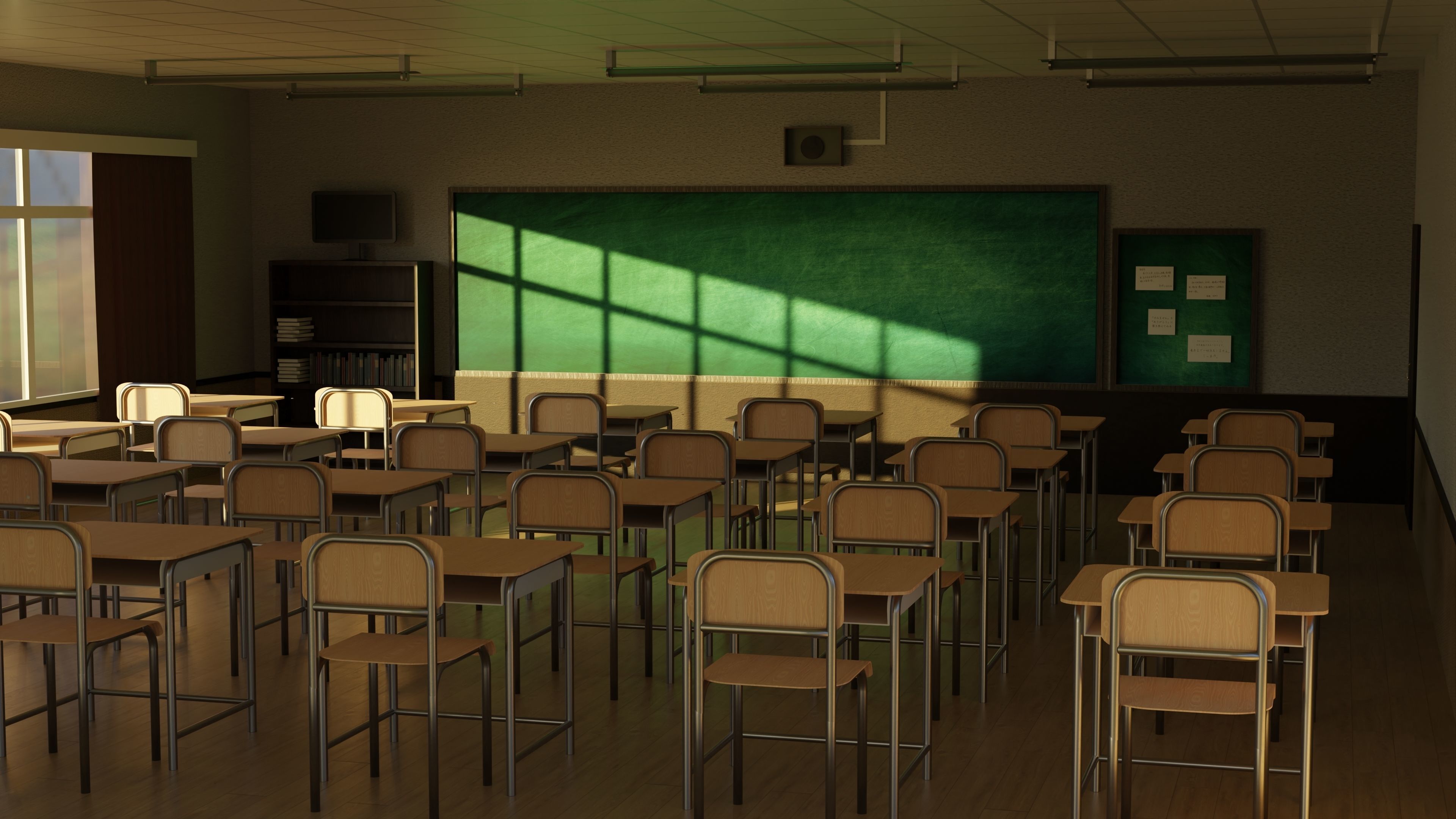 Japanese Classroom 3D model | CGTrader