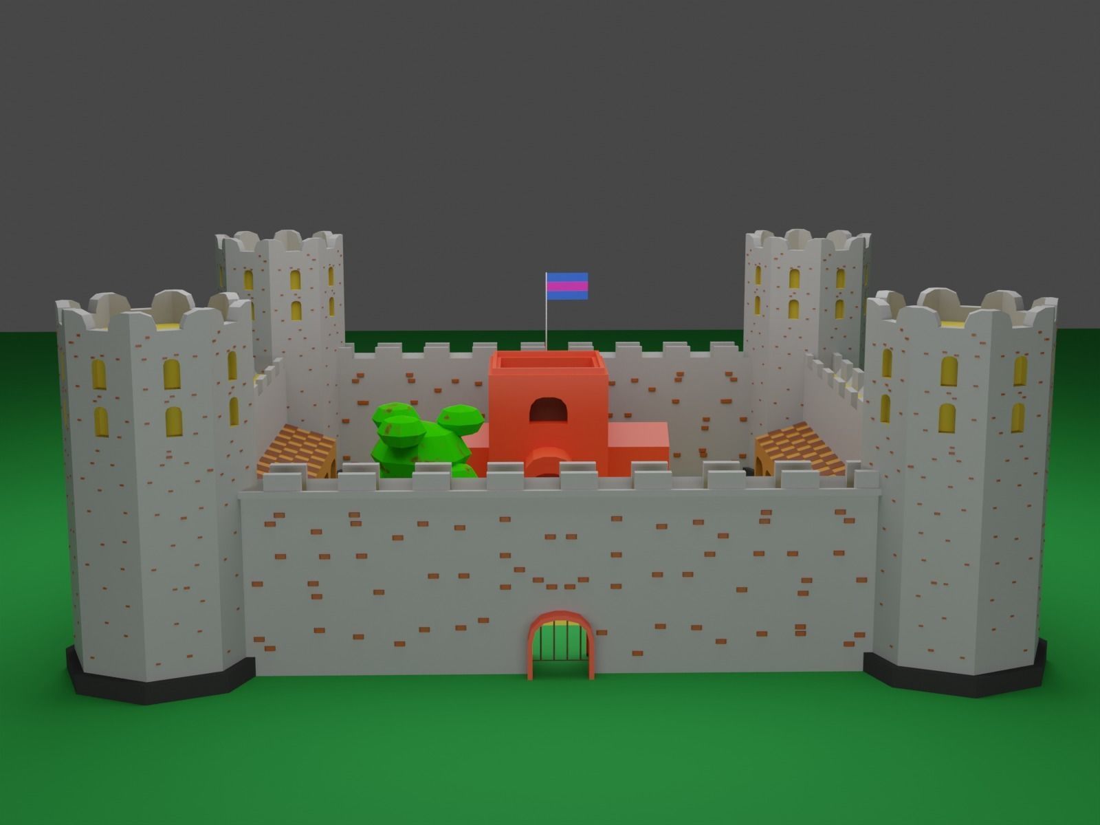 3D model Fortress medieval VR / AR / low-poly | CGTrader