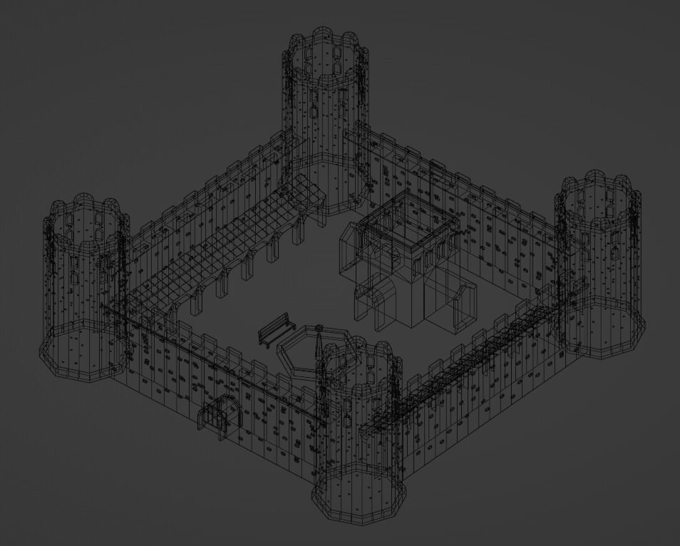 3D model Fortress medieval VR / AR / low-poly | CGTrader