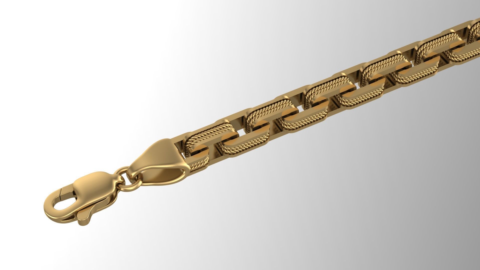 Chain Bracelet 3D model 3D printable | CGTrader