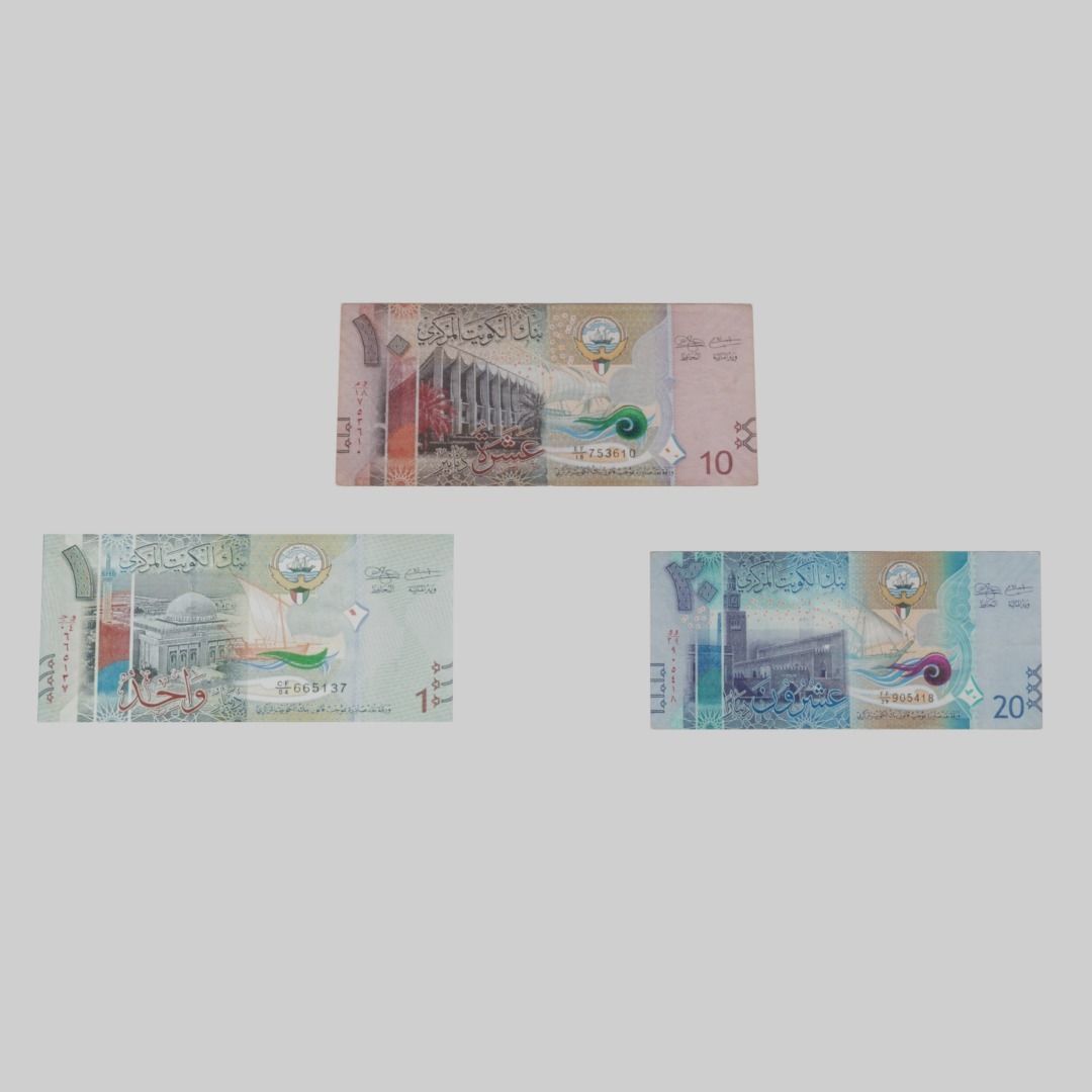 3D model Kuwait currency VR / AR / low-poly | CGTrader