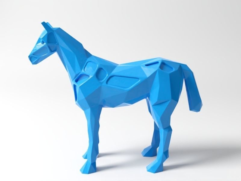 Polygon Horse 3D model 3D printable | CGTrader