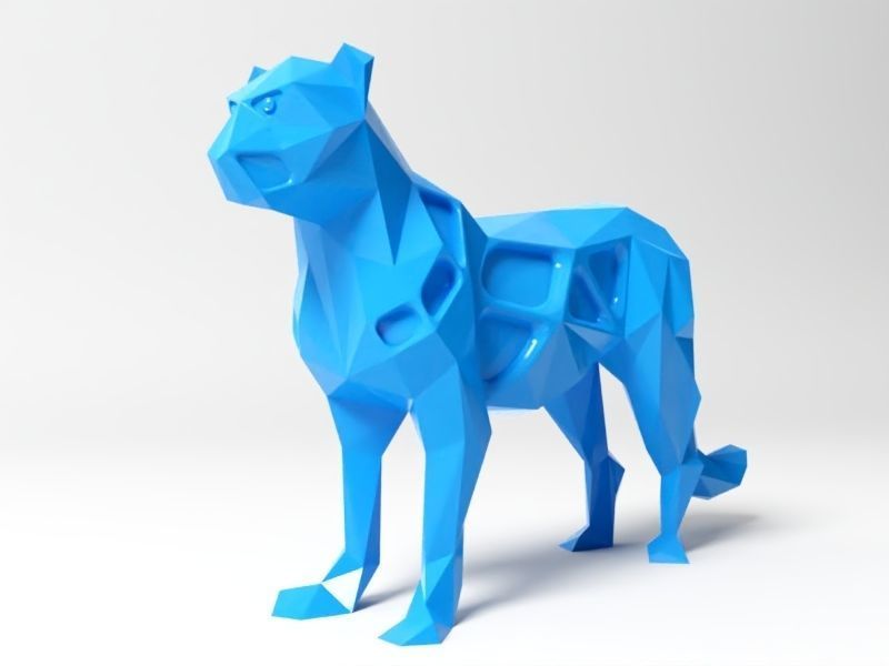 Polygon Leopard 3D model 3D printable | CGTrader