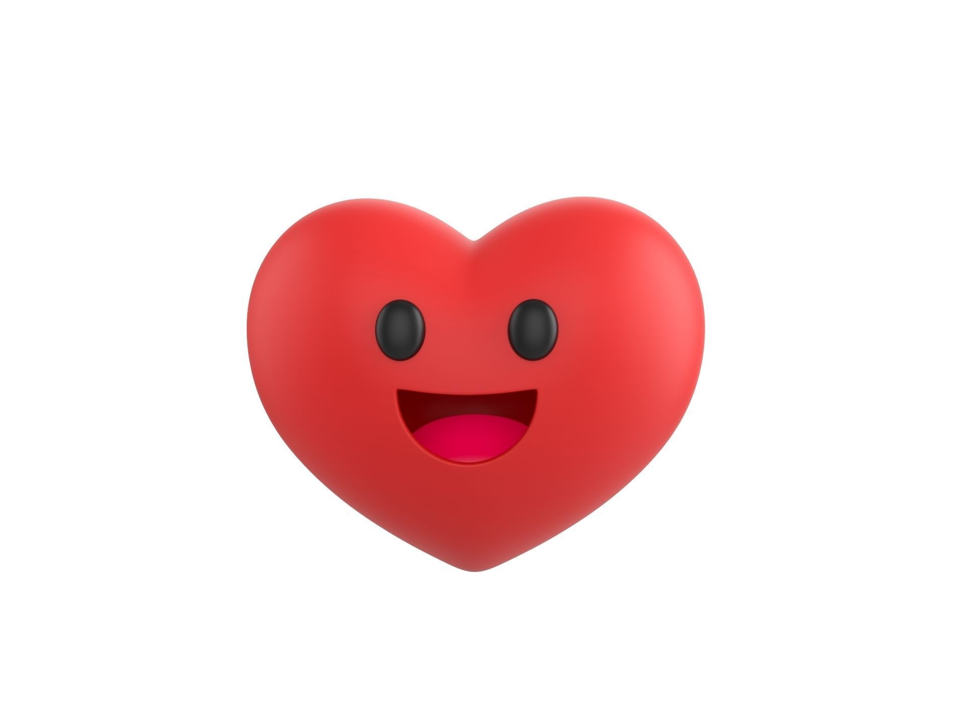 Symbol019 Smile Face Heart 3D model | CGTrader
