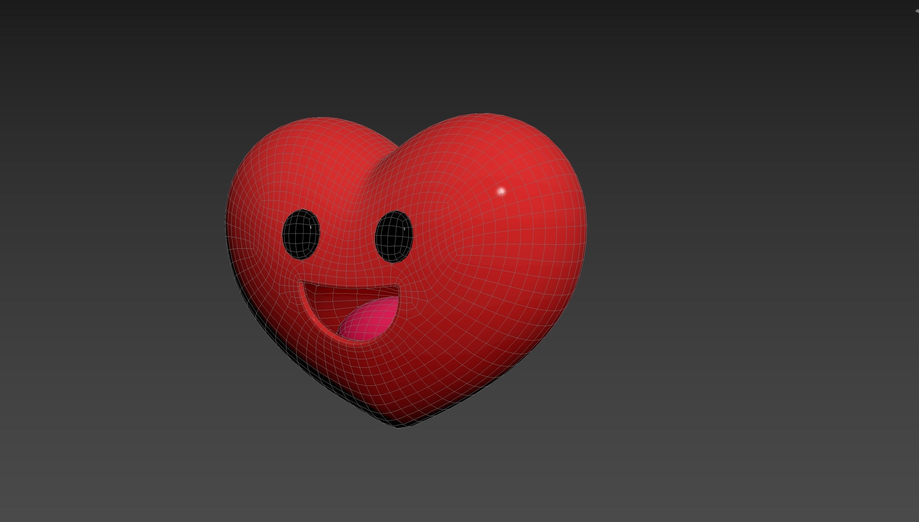 Symbol019 Smile Face Heart 3D model | CGTrader