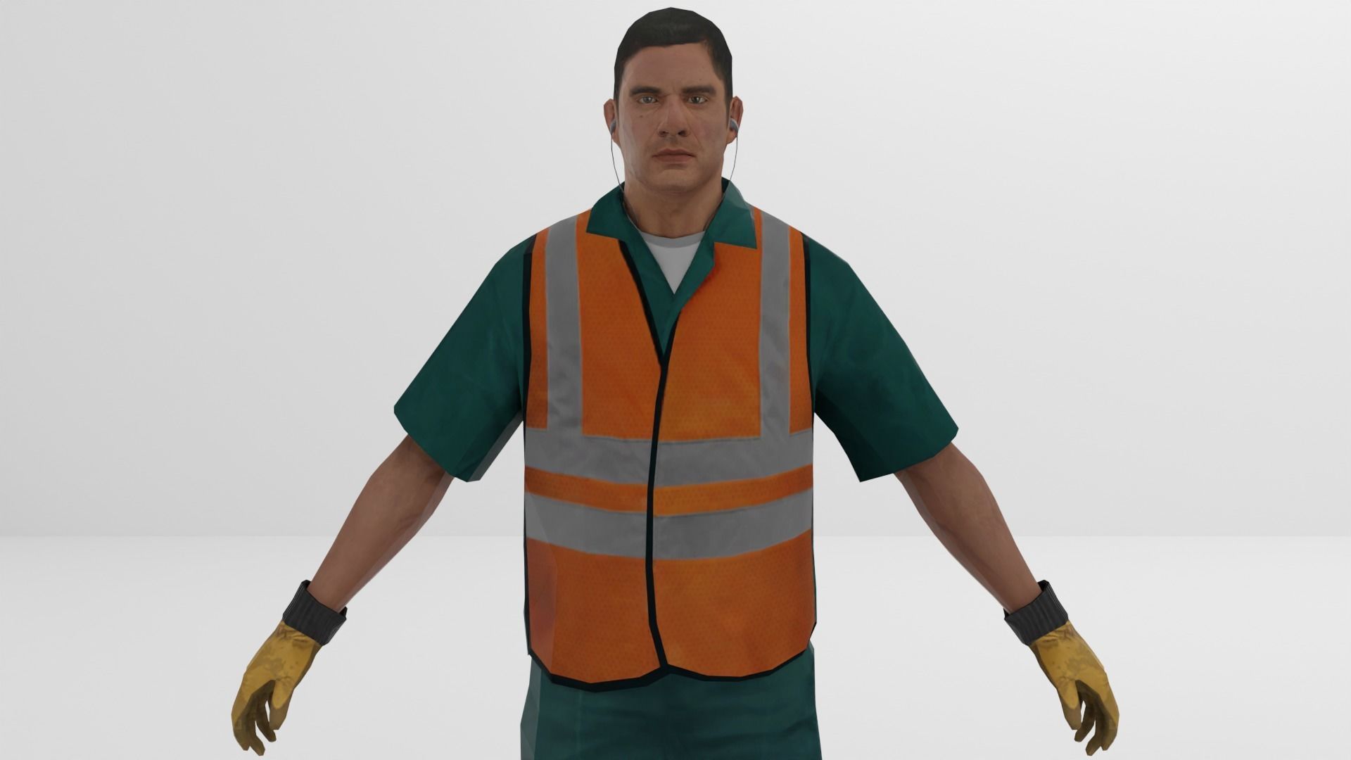 3D model Garbage Worker Pack Low-poly 3D model VR / AR / low-poly ...