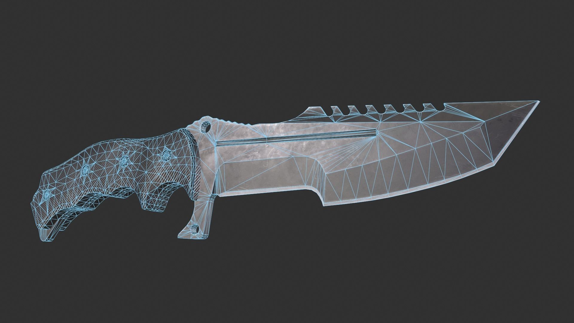 3D model Huntsman Tactical Knife VR / AR / low-poly | CGTrader