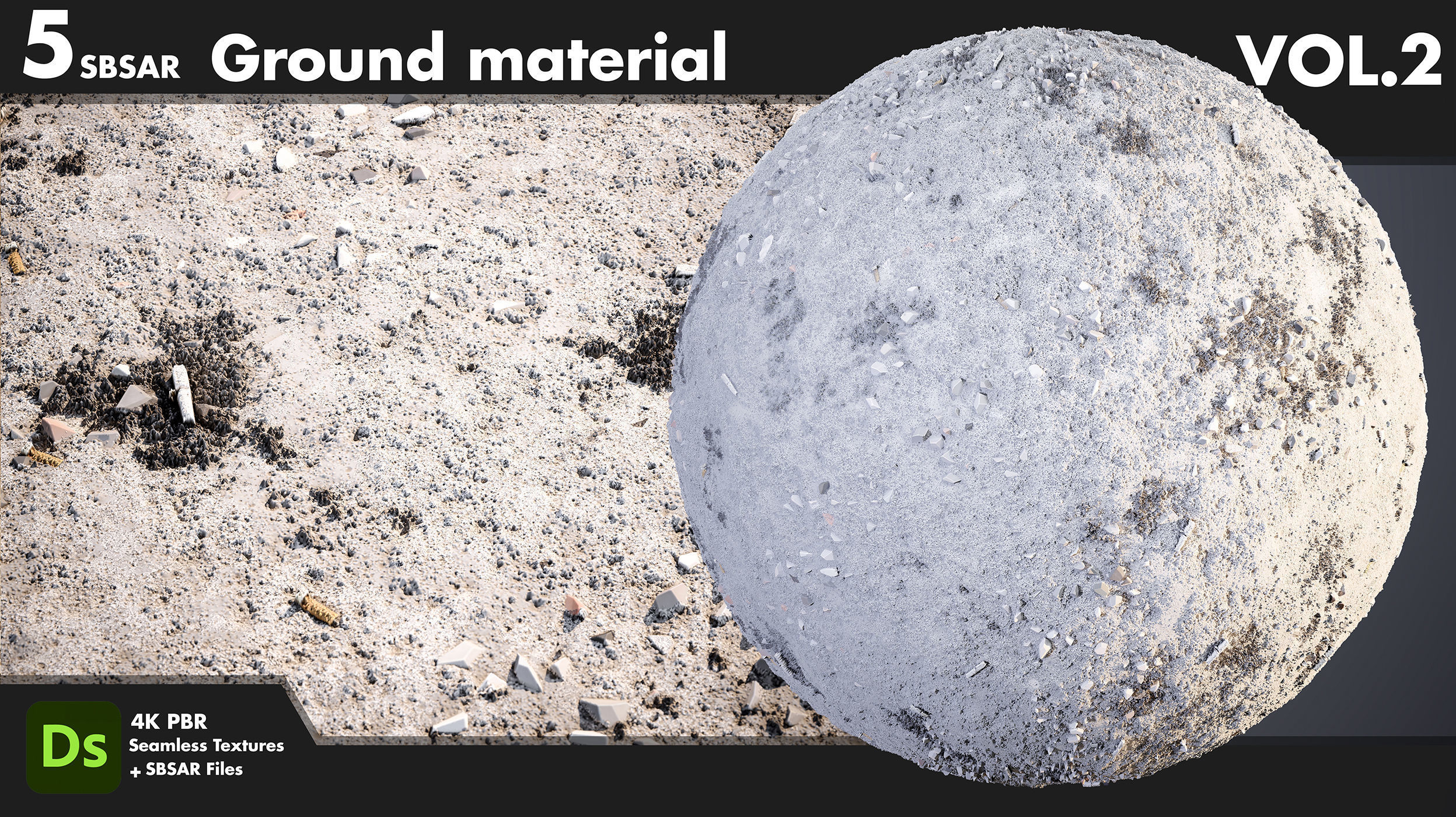 5 sbsar Ground material VOL 2 Texture | CGTrader