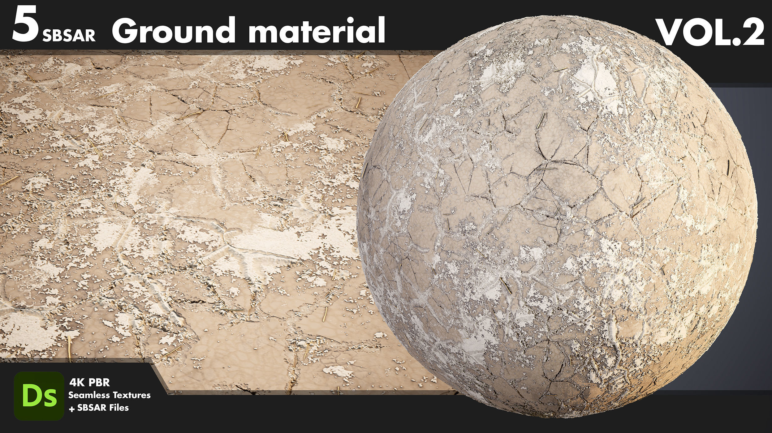 5 sbsar Ground material VOL 2 Texture | CGTrader