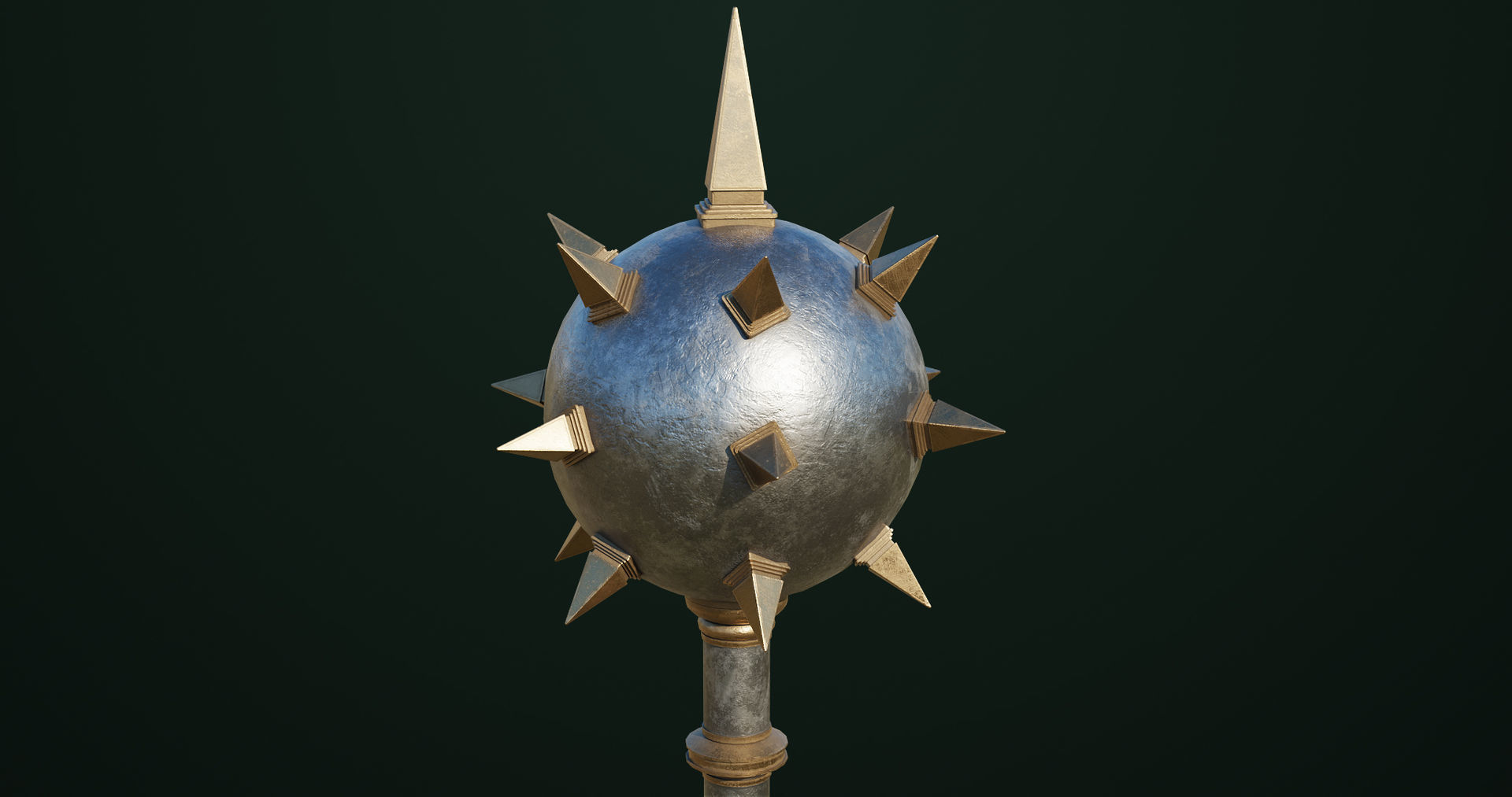 3D model Old Medieval Mace 01 All PBR Unity UE Textures VR / AR / low ...