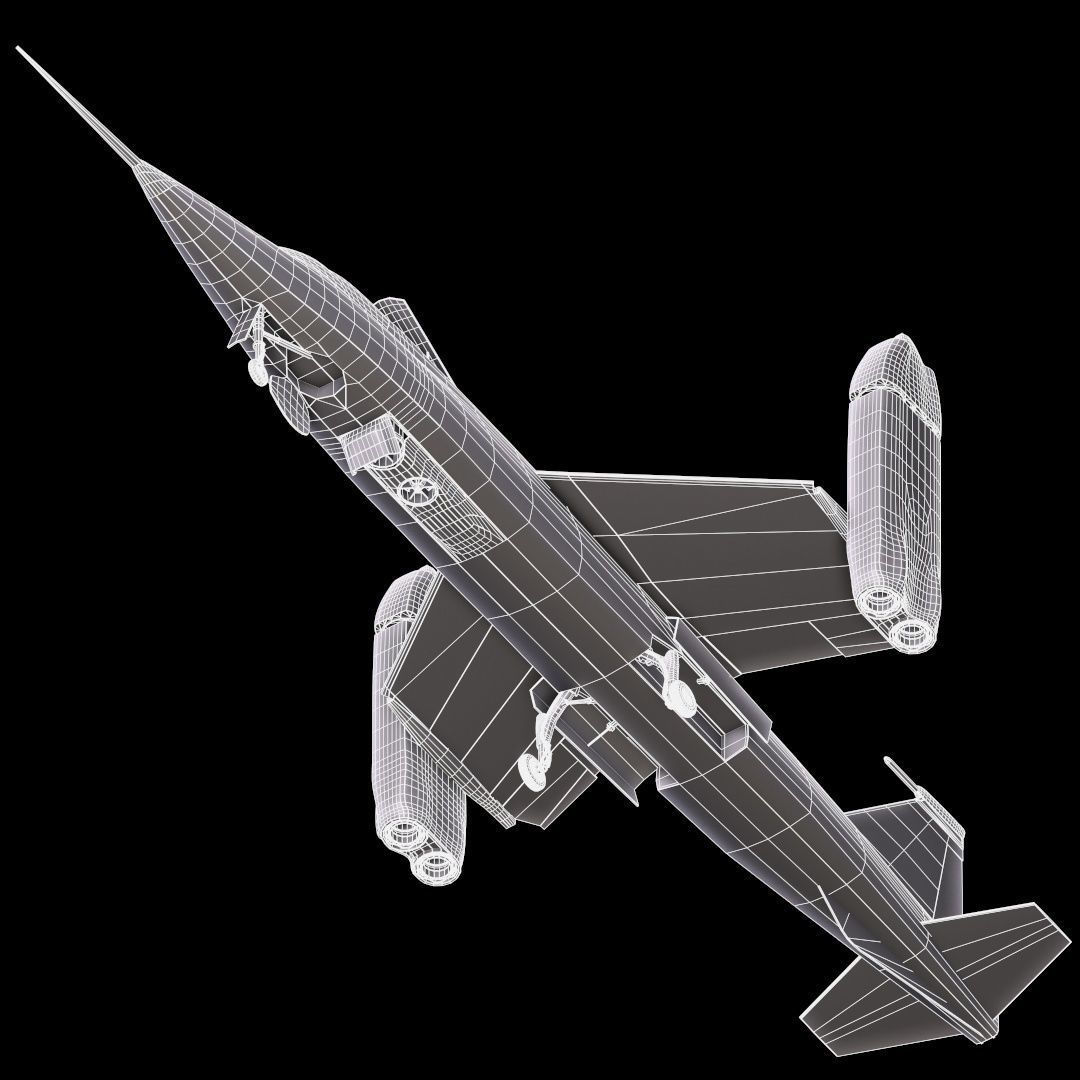 3D model EWR VJ-101 experemental vertical takeoff aircraft VR / AR ...