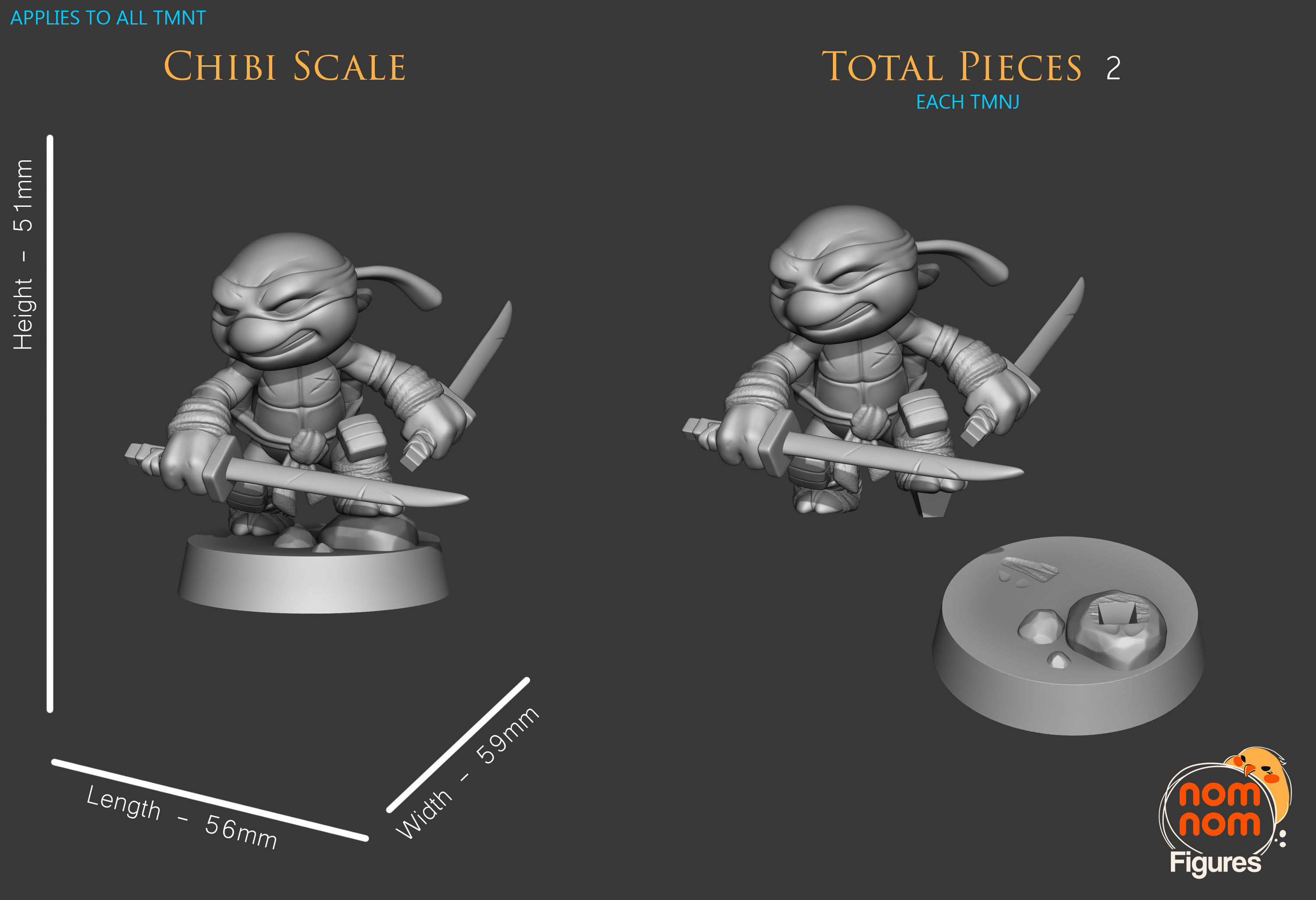 Ninja Turtles - TMNT 3D model 3D printable | CGTrader