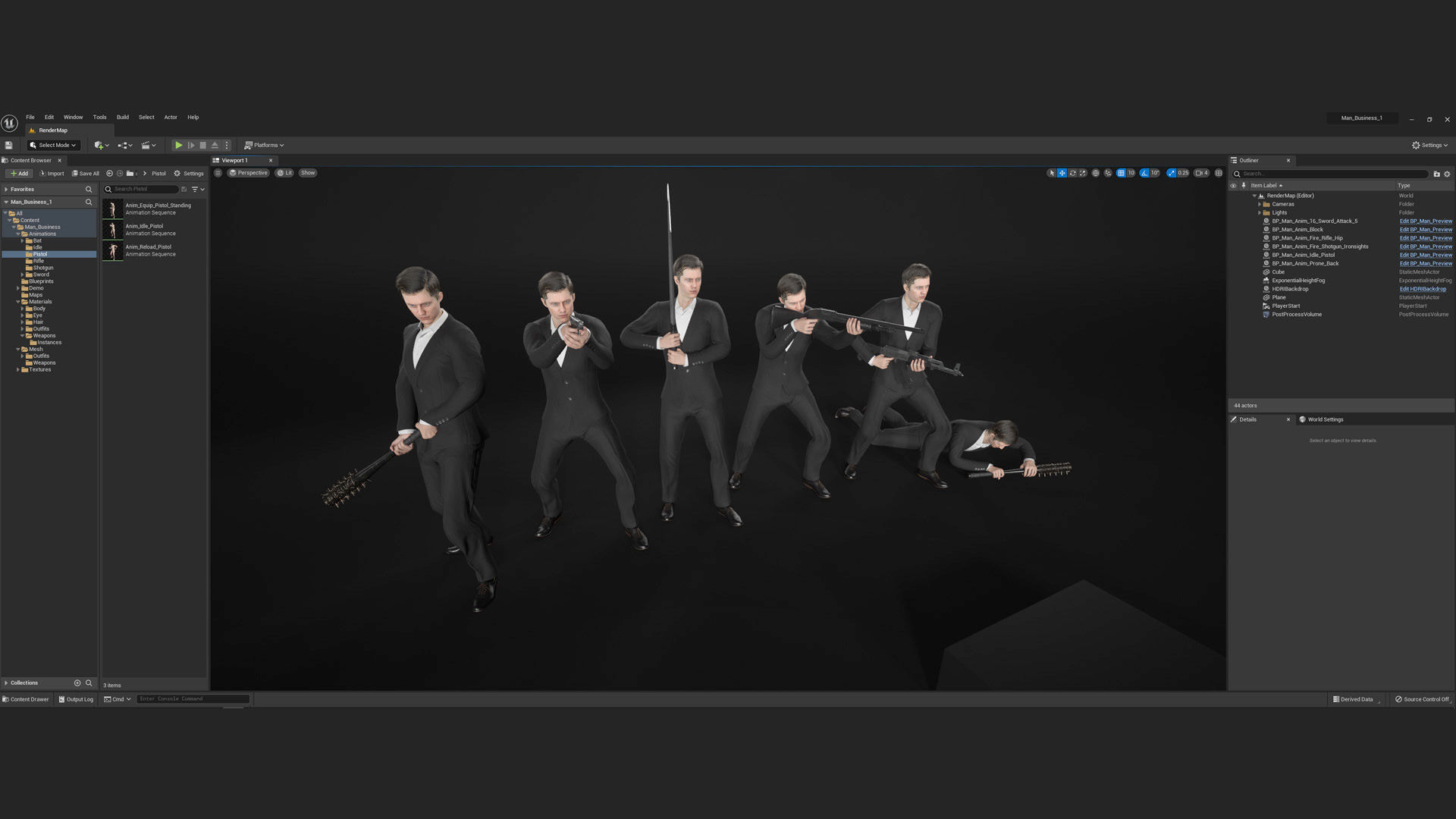 3D model Businessman - Modular - Rigged - Animated VR / AR / low-poly ...