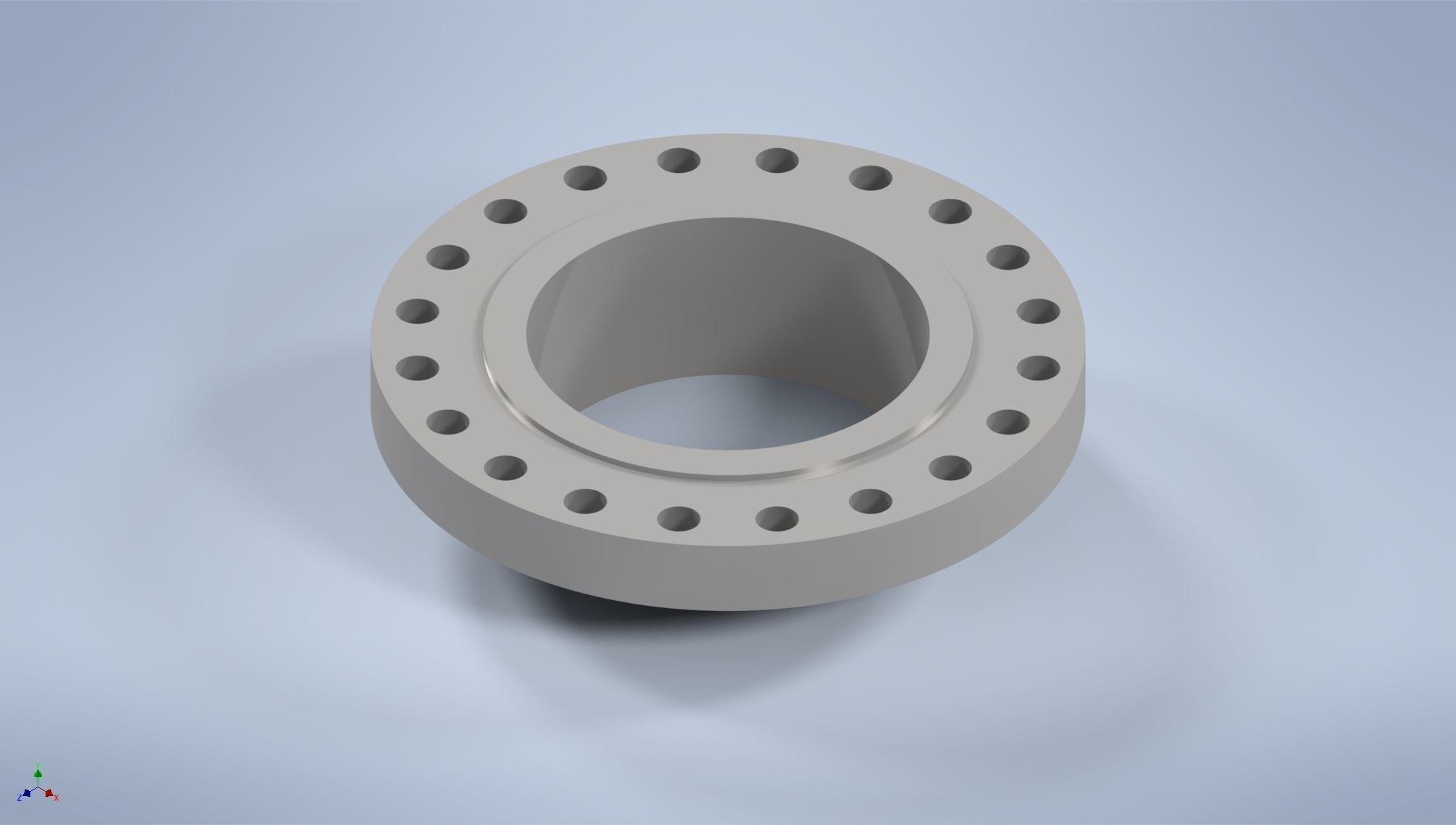 Weld-neck flanges 16 inches ASME-ANSI 3D model 3D printable | CGTrader