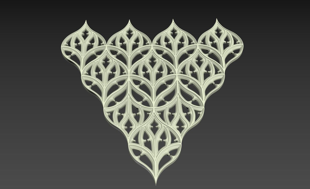 Seamless Gothic pattern 1 3D model 3D printable | CGTrader