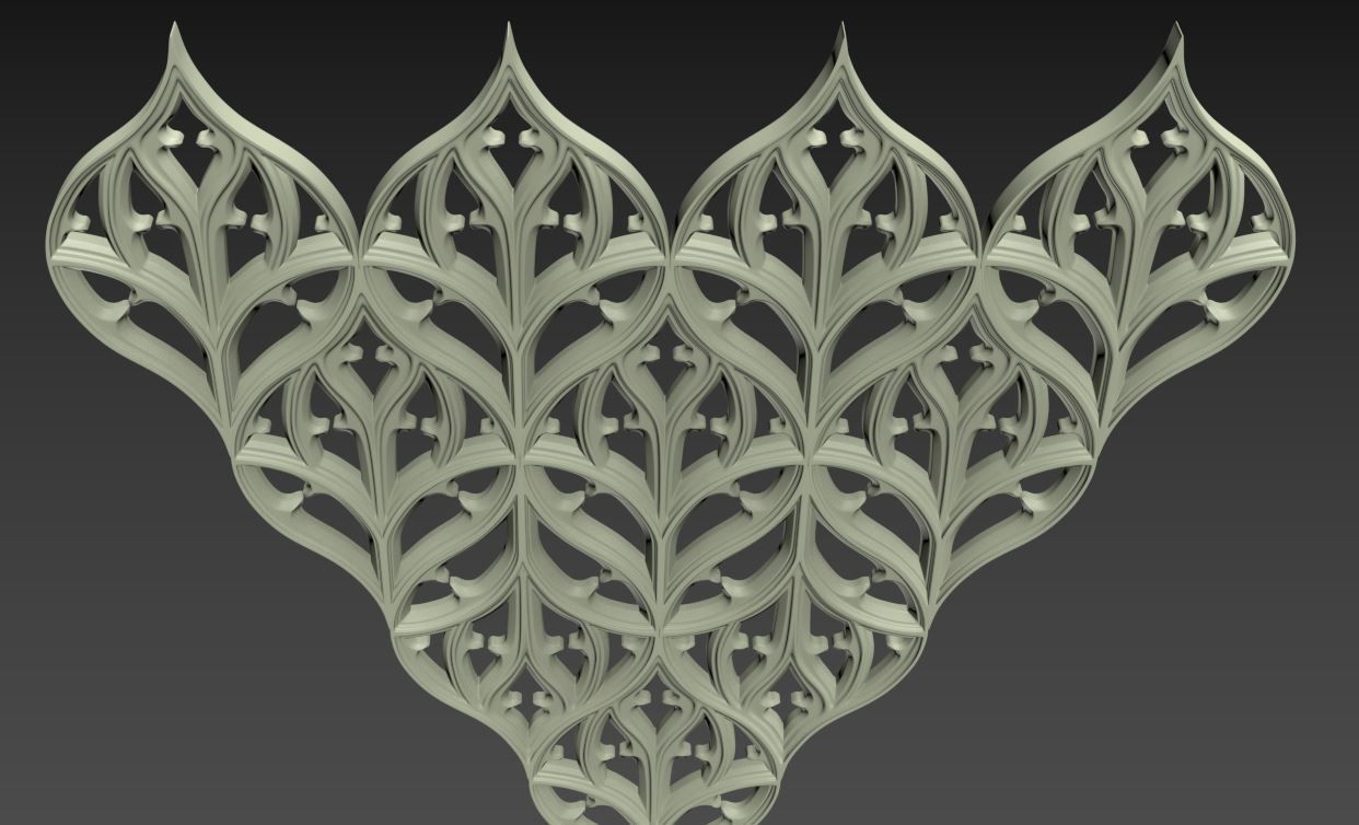 Seamless Gothic pattern 1 3D model 3D printable | CGTrader