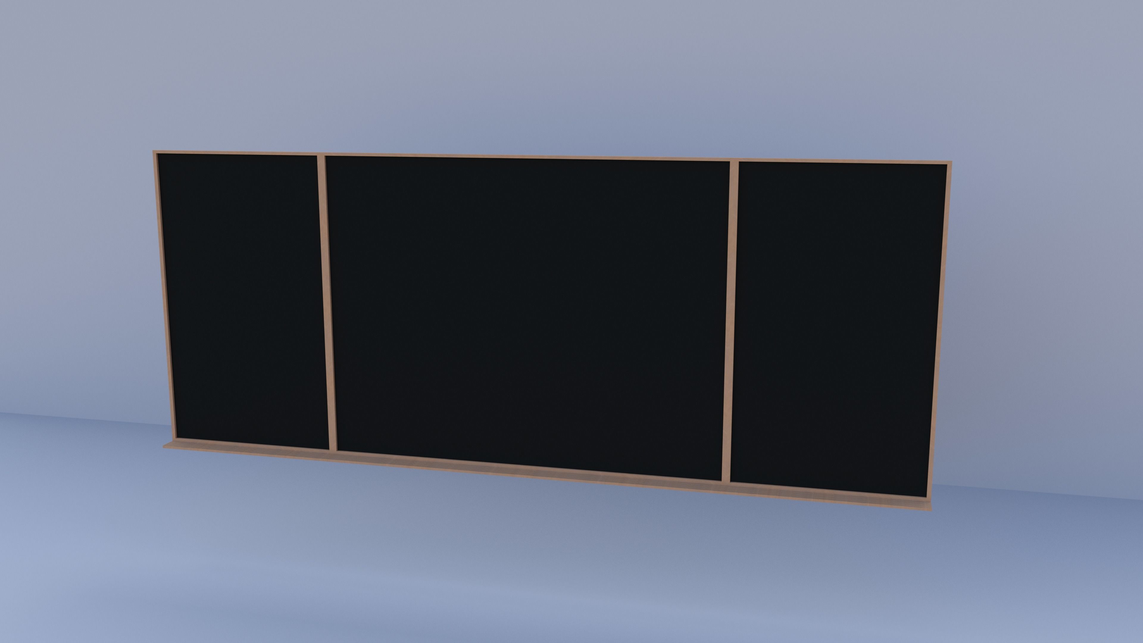 Simple School Blackboard free 3D model rigged | CGTrader