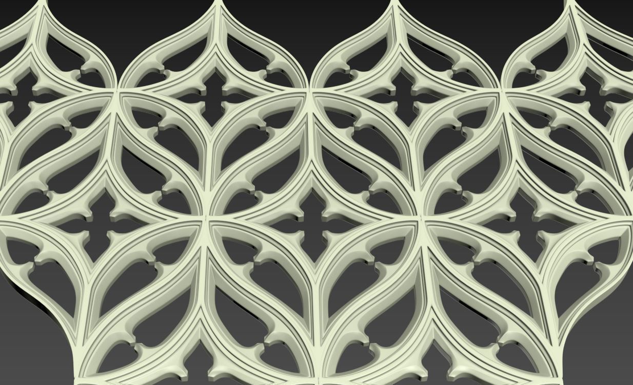 Seamless Gothic pattern 2 3D model 3D printable | CGTrader