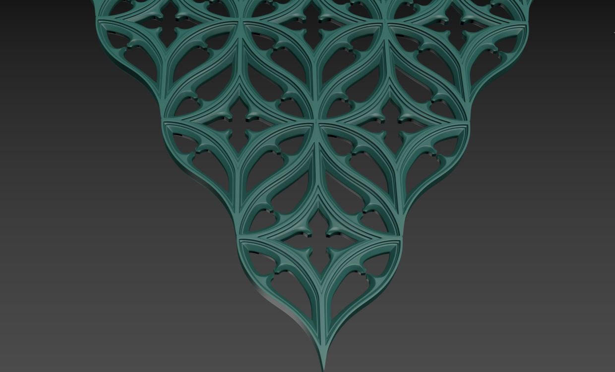 Seamless Gothic pattern 2 3D model 3D printable | CGTrader