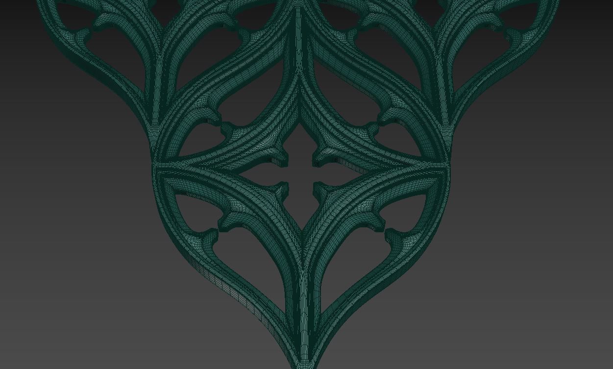 Seamless Gothic pattern 2 3D model 3D printable | CGTrader
