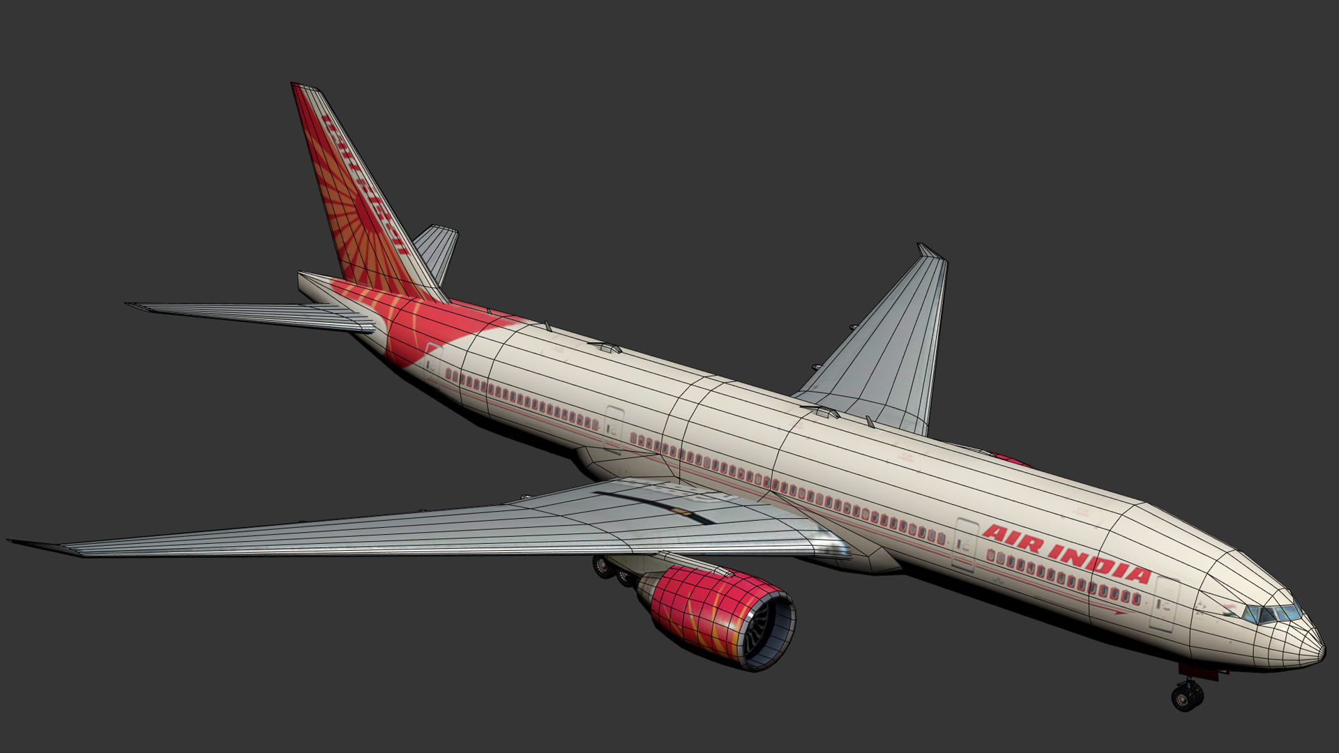 3D model Boeing 777 low polygon VR / AR / low-poly | CGTrader
