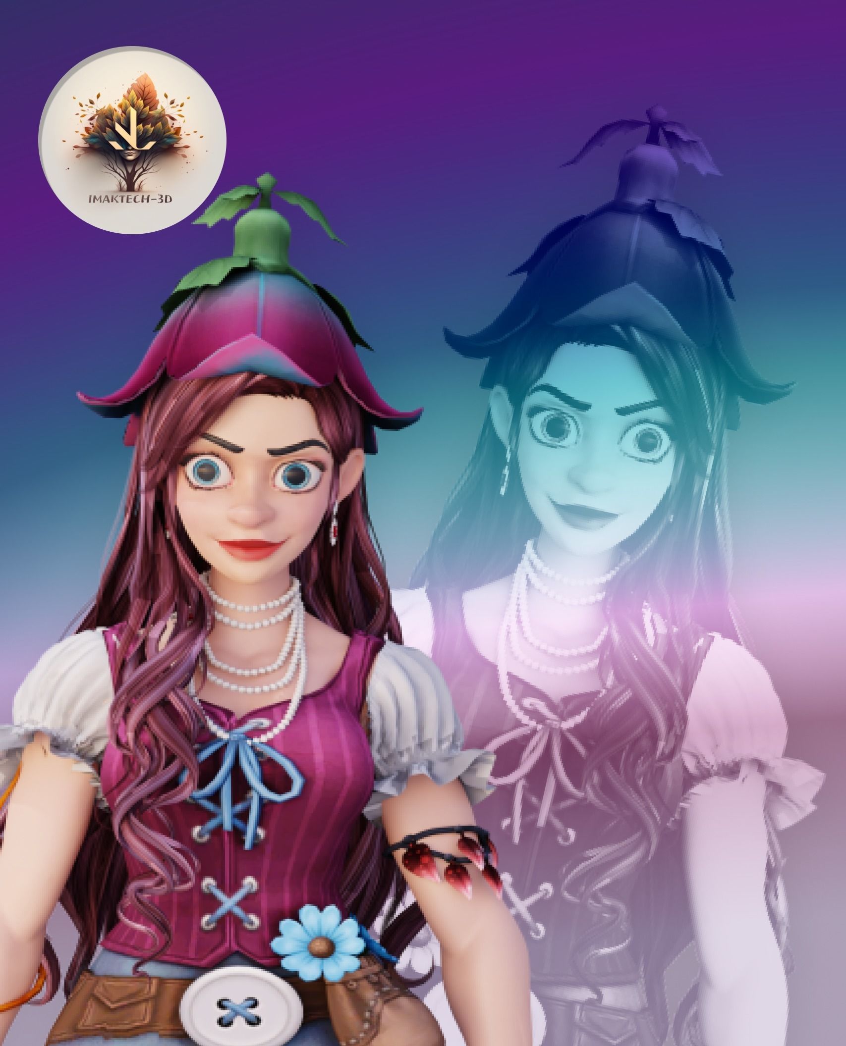 3D model Adorable Farm Character Pixar Style VR / AR / low-poly | CGTrader